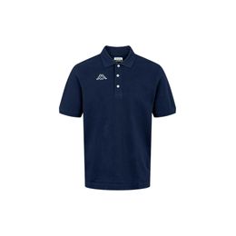 Kurzarmhemd Kappa "Kappa Polo KMLogo Life", Herren, Gr. S, Normalgr&ouml;&szlig;en, blau marine, wei&szlig;, Obermaterial: 100% Baumwolle, Hemden