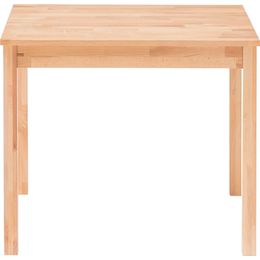 Esstisch MCA LIVING "Alfons", beige (kernbuche, kernbuche, kernbuche), B:70cm H:76cm T:70cm, 100% Kernbuche, Tische, Rechteckiger Esstisch Esstisch Holz-Esstische, Massivholztisch in Wildeiche ge&ouml;lt, belastbar bis 50 kg