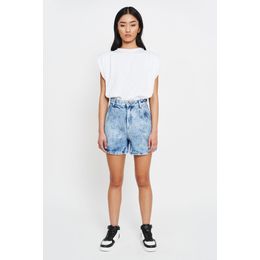 BENU Damen Kurze Hellblaue Baumwoll Denim Shorts