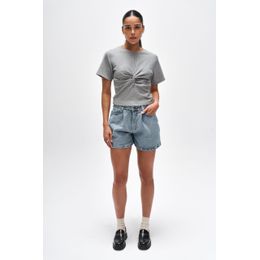BENU Damen Blau Graue Denim Shorts