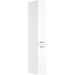 Apothekerschrank Optifit "OPTImulti", wei&szlig;, wei&szlig;, B:30cm H:210cm T:57,1cm, Holzwerkstoff, Schr&auml;nke, Apothekerschrank, Breite 30 cm, mit 2 Ausz&uuml;gen und 5 Ablagen, Metallgriffe