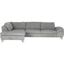 Ecksofa DIE PLANBAR "MP-IN14007", famosa grau, B:306cm H:84cm T:197cm, 100% Polyester, Sofas, Ecksofa, wahlweise mit Bettfunktion und verstellbaren Kopfst&uuml;tzen