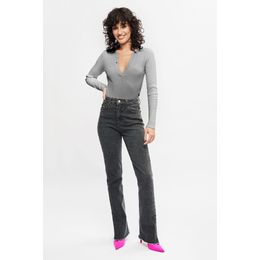 BENU Damen Graue Baumwoll Jeans