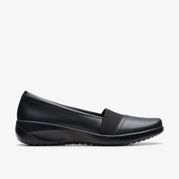 Clarks Kaetlyn Rhea schwarze Lederschuhe