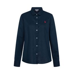 U.S. Polo Assn. Damen Leinenshirt aus Leinen-Baumwollmix