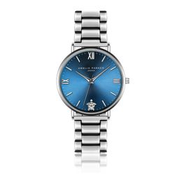 Quarzuhr AMELIA PARKER "AG3-B058S", silber, Armbanduhren, Damen, Quarzuhr