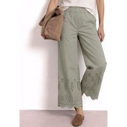 Stoffhose Street One, Damen, Gr. 32, L&auml;nge 28, bound gr&uuml;n, Web, 100% Baumwolle, unifarben, loose fit kn&ouml;chelfrei, Hosen Stoffhose, High Waist