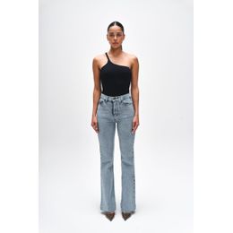 BENU Damen Blau Graue Straight Leg Jeans