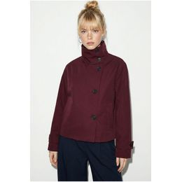 Kurzer Trenchcoat mit Mandarinkragen