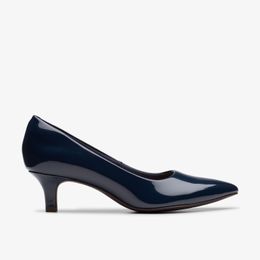 Clarks Shondrah Jade Marineblau Lackschuhe