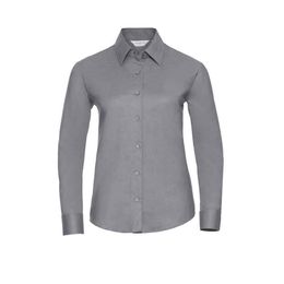 Russel Athletic Russell - Hemd Pflegeleicht f&uuml;r Damen Lang&auml;rmlig (Silber)