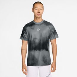 Fu&szlig;balltrikot Nike "M NK DF ACD+ SS TOP GX AOP", Herren, Gr. L, grau (schwarz, smoke), Obermaterial: 100% Polyester, Trikots Fu&szlig;balltrikot, Fu&szlig;ball, sportlicher Stil, leichtes Tragegef&uuml;hl