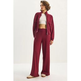 Jacken-Hosen Viskose-Mix Zweiteiliges Coord-Set