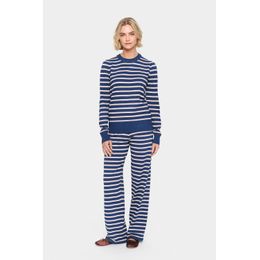 Saint Tropez Strickpullover Gerade Passform blue white