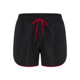 Badeshorts HUGO UNDERWEAR "NOAH", Herren, Gr. L (52), N-Gr, schwarz 001, Microfaser, Obermaterial: 100% Polyester, Badehosen Badeshorts
