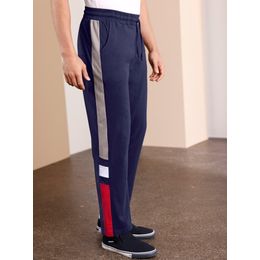 Schlupfhose CLASSIC, Herren, Gr. 48/50, Normalgr&ouml;&szlig;en, blau (marine), 100% Baumwolle, gemustert, mehrfarbig, lang, Hosen Schlupfhose