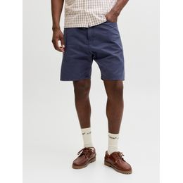 Jack & Jones Shorts JACK & JONES "JPSTTONY ORIGINAL 017 SHORTS MID SN", Herren, Gr. L, N-Gr, navy blazer, Web, Obermaterial: 100% Baumwolle, unifarben, loose fit ca. Mitte Oberschenkel, Hosen Shorts, Baumwolle, locker geschnitten