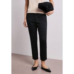 7/8-Hose Street One, Damen, Gr. 32, L&auml;nge 26, schwarz, Web, 97% Baumwolle, 3% Elasthan, unifarben, comfort fit 7/8-L&auml;nge, Hosen 7/8-Hose, 4-Pocket Style