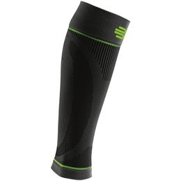 Bandage Bauerfeind "Compression Sleeves Lower Leg", Gr. L Umfang: 38cm - 47cm, gr&uuml;n (schwarz, limette), Obermaterial: 57% Baumwolle, 41% Polyester, 2% Elasthan, Bandagen Bandage, mit Kompression