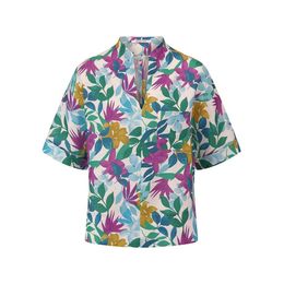 Peter Hahn - Bluse mit Kelchkragen, weiss, Gr. 46 / L - Leinen