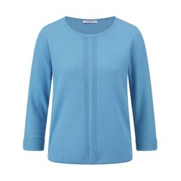 Peter Hahn - Rundhals-Pullover, blau, Gr. 50 / XL - Baumwolle