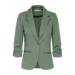 Blusenblazer Fransa "Blazer FRZABLAZER", Damen, Gr. L, gr&uuml;n (lily pad), Obermaterial: 74% Polyester PES. 22% Viskose CV. 4% Elasthan EL., Blazer Blusenblazer