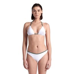 arena Bikini in Wei&szlig;/ Dunkelgr&uuml;n - 55% | Gr&ouml;&szlig;e XL | Damen-bademode