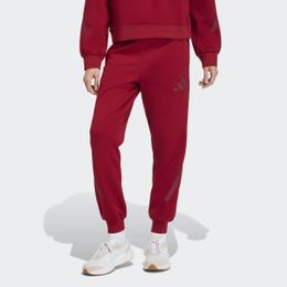 Sporthose adidas Sportswear "W Z.N.E. PT", Damen, Gr. M, N-Gr, active maroon, normal, gr., Obermaterial: 57% Polyester, 43% Baumwolle, Hosen Sporthose