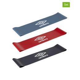 Umbro 3er-Set: Widerstandsb&auml;nder in Blau/ Rot/ Schwarz - (L)76 cm - 12% | Damen-outdoor-ausruestung