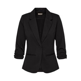 Blusenblazer Fransa "Blazer FRZABLAZER", Damen, Gr. L, schwarz ((noos) schwarz), Obermaterial: 74% Polyester PES. 22% Viskose CV. 4% Elasthan EL., Blazer Blusenblazer