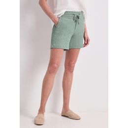 Shorts Street One, Damen, Gr. 36, gr&uuml;n (schwarz mint gr&uuml;n), Stoff, 59% Polyester, 40% Viskose, 1% Elasthan, unifarben, regular fit normal, Hosen Shorts, Middle Waist