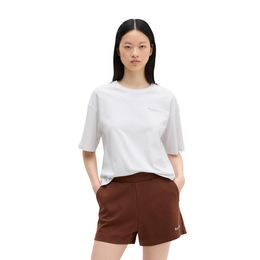 Marc O'Polo T-Shirt MARC O'POLO "aus weichem Single Jersey", Damen, Gr. L, wei&szlig;, Obermaterial: 100% Baumwolle, bedruckt, Basic, normaler Saum, Shirts T-Shirt