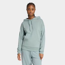 Kapuzensweatshirt adidas Sportswear "ESSENTIALS SMALL LOGO FRENCH TERRY HOODIE", Damen, Gr. XS, wonder sage, wei&szlig;, Obermaterial: 70% Baumwolle, 30% Polyester, normal, Rundhals, angesetztes B&uuml;ndchen, Sweatshirts