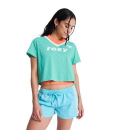 Shorts Roxy "Sunlit Smiles", Damen, Gr. L, pool blau, Obermaterial: 100% Baumwolle;, Hosen Shorts