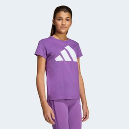 T-Shirt adidas Sportswear "JG BL TEE 160", M&auml;dchen, Gr. 164, active lila, wei&szlig;, Obermaterial: 100% Baumwolle, Rundhals, Shirts T-Shirt, f&uuml;r Kinder, mit Rundhalsausschnitt, aus Baumwolle, atmungsaktiv
