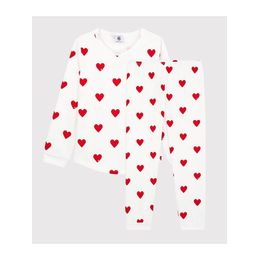 Petit Bateau Pyjama in Wei&szlig;/ Rot - 53% | Gr&ouml;&szlig;e 116 | Kinder-waesche
