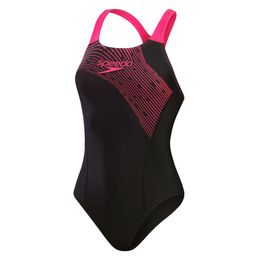 Speedo Badeanzug "Eco Medley" in Schwarz/ Pink - 29% | Gr&ouml;&szlig;e 40 | Damen-bademode