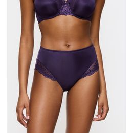Maxislip Triumph "Ladyform Soft", Damen, Gr. 40, lila (royal lila), Microtouch, Obermaterial: 56% Polyamid, 32% Polyester, 12% Elasthan, k&ouml;rpernah, Unterhosen, mit Spitze, femininer Stil, glatt, elegant