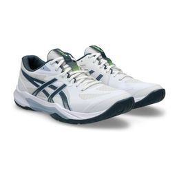 Hallenschuh asics "GEL-TACTIC 13", Herren, Gr. 42,5, wei&szlig;, raw indigo, Schuhe Hallenschuh, besonders geeignet f&uuml;r Handball und Volleyball