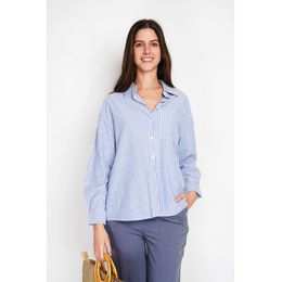 ASSUILI Bluse in Blau - 75% | Gr&ouml;&szlig;e 38 | Damen-blusen