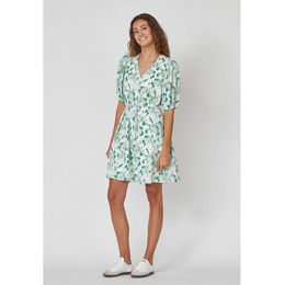 Sisters Point Kleid in Gr&uuml;n/ Wei&szlig; - 75% | Gr&ouml;&szlig;e M | Damen-kleider