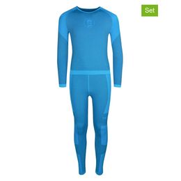 Trollkids 2tlg. Funktionsw&auml;sche-Set "Hemsedal Baselayer" in Blau - 45% | Gr&ouml;&szlig;e 164 | Kinder-outdoor-waesche