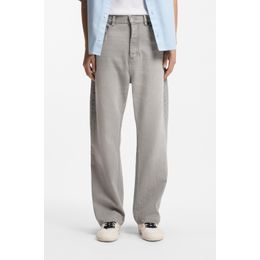 5-Pocket-Jeans Hugo "Nate", Herren, Gr. 36, L&auml;nge 32, medium grau035, Denim/Jeans, Obermaterial: 100% Baumwolle, unifarben, weit lang, Jeans 5-Pocket-Jeans, Baggy Fit, mittlere Leibh&ouml;he