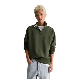 Marc O'Polo Sweatshirt MARC O'POLO DENIM "aus Bio-Baumwolle", Herren, Gr. L, schwarz moss, Obermaterial: 100% Baumwolle, unifarben, relaxed fit, elastischer Bund, Sweatshirts Sweatshirt