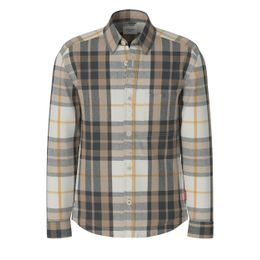 JOOP! Langarmhemd JOOP JEANS "Hadi", Herren, Gr. L, N-Gr, natural, Web, Obermaterial: 100% Baumwolle, kariert, regular fit taillenbedeckt, Rundhals, eingesetzt Manschette, Hemden, Regular fit mit Karomuster