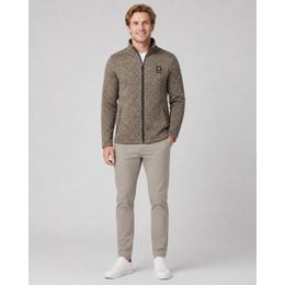 Fleecejacke LPO "Fleecejacke Aron", Herren, Gr. S, whisper wei&szlig;, Fleece, 100% Polyester, regular fit h&uuml;ftbedeckend, Jacken Fleecejacke