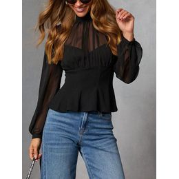 Milan Kiss Bluse in Schwarz - 63% | Gr&ouml;&szlig;e M | Damen-blusen
