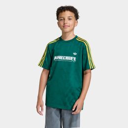 T-Shirt adidas originals "LOOSE JERSEY", M&auml;dchen, Gr. 140, collegiate gr&uuml;n, eqt gelb, Obermaterial: 100% Polyester, Rundhals, Shirts T-Shirt