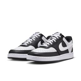 Sneaker Nike Sportswear "Court Vision Low Next Nature", Damen, Gr. 36,5, schwarz, wei&szlig;, Synthetik, Schuhe Skaterschuh Sneaker low, inspiriert vom Design des Nike Air Force