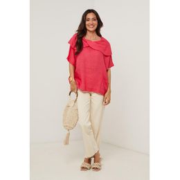 Le Monde du Lin Leinen-Bluse in Beere - 75% | Gr&ouml;&szlig;e 38/40 | Damen-blusen